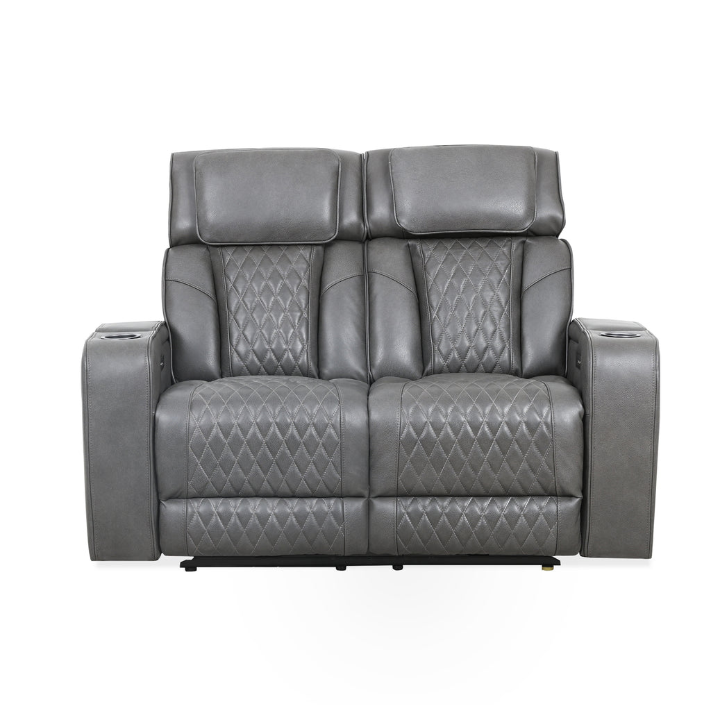 Colton Power Reclining Loveseat - Charcoal – Primo International